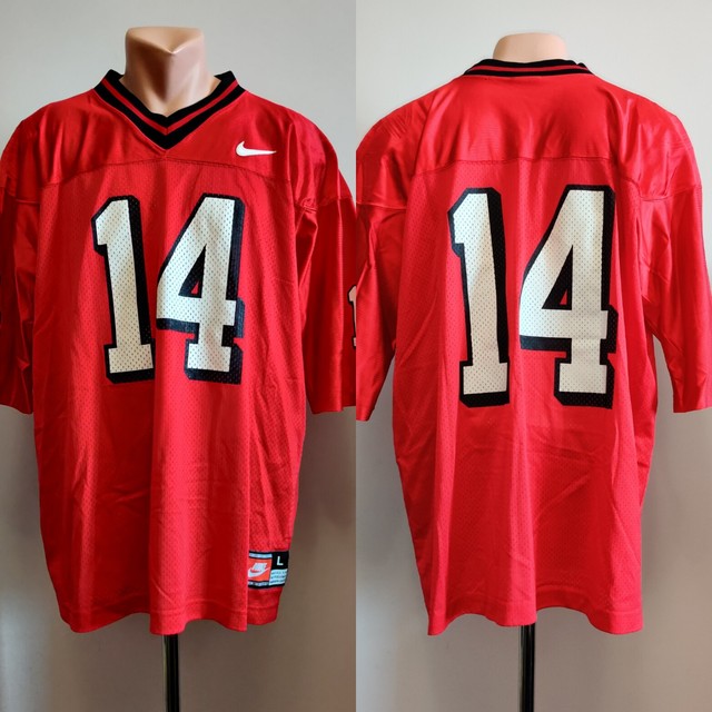 #14 Jersey NFL Shirt Nike Football Red Vintage 90's VTG Retro Made in ...
