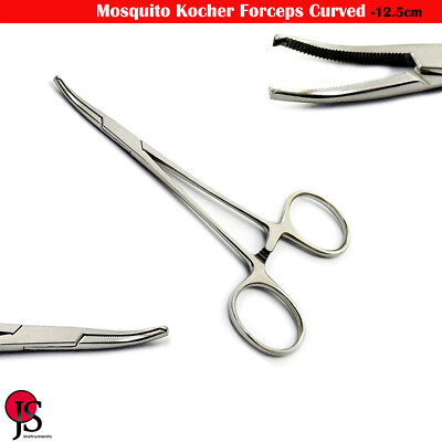 Mosquito Kocher Forceps Curved Surgical Hemostat Micro Halsted Artery ...