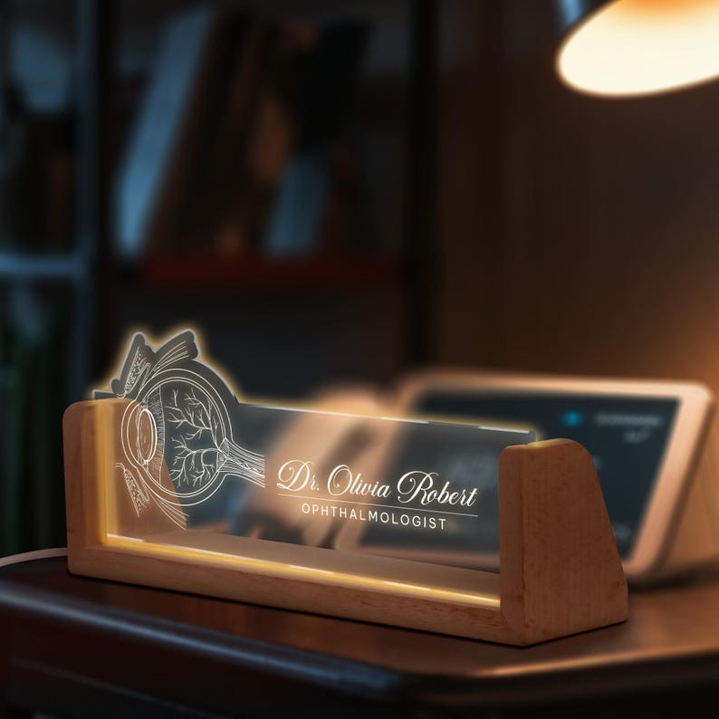 Custom Eye Doctor Desk Sign, Optometrist Office Decor & Thank You Gift ...