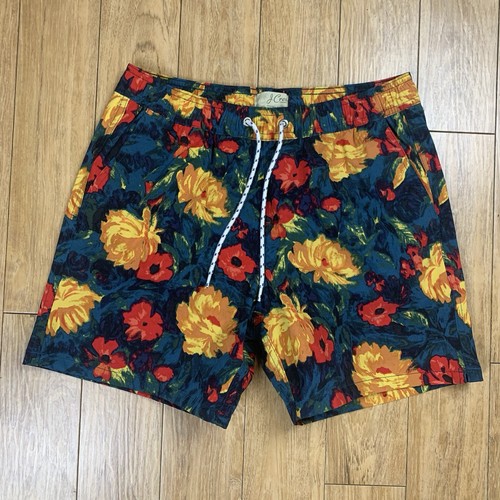 J Crew Swim Trunks Men Small Multicolor Floral Lined 6" Inseam NWT | eBay