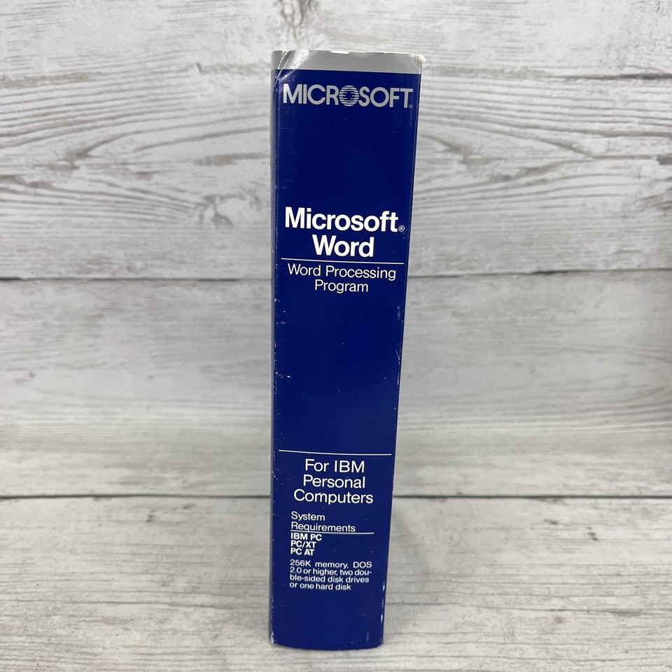 1985 RARE - Vintage Microsoft Word Version 2.0 For IBM PC Software ...