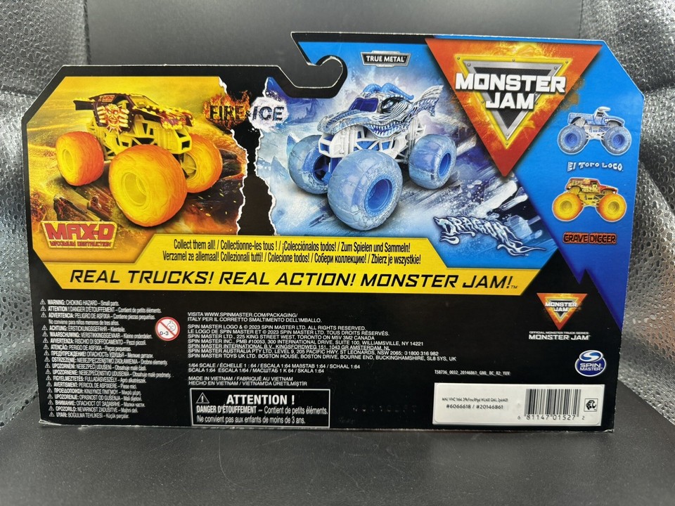 MONSTER JAM FIRE AND ICE MAXIMUM DESTRUCTION DRAGON WALMART SPECIAL ...