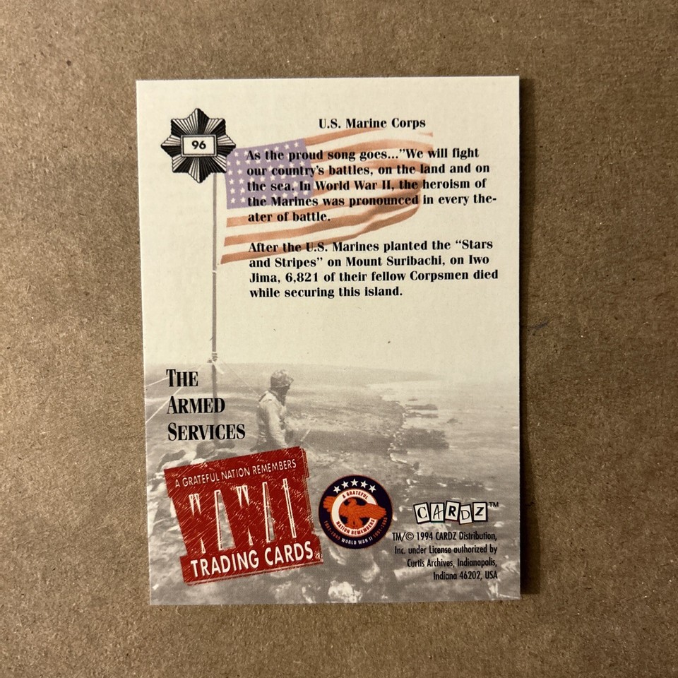 1994 Cardz WWII A Grateful Nation Remembers Card #96 | eBay