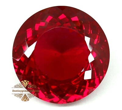 70 Ct GIE Certified Natural Burmese Red Ruby Round Cut Faceted Loose ...