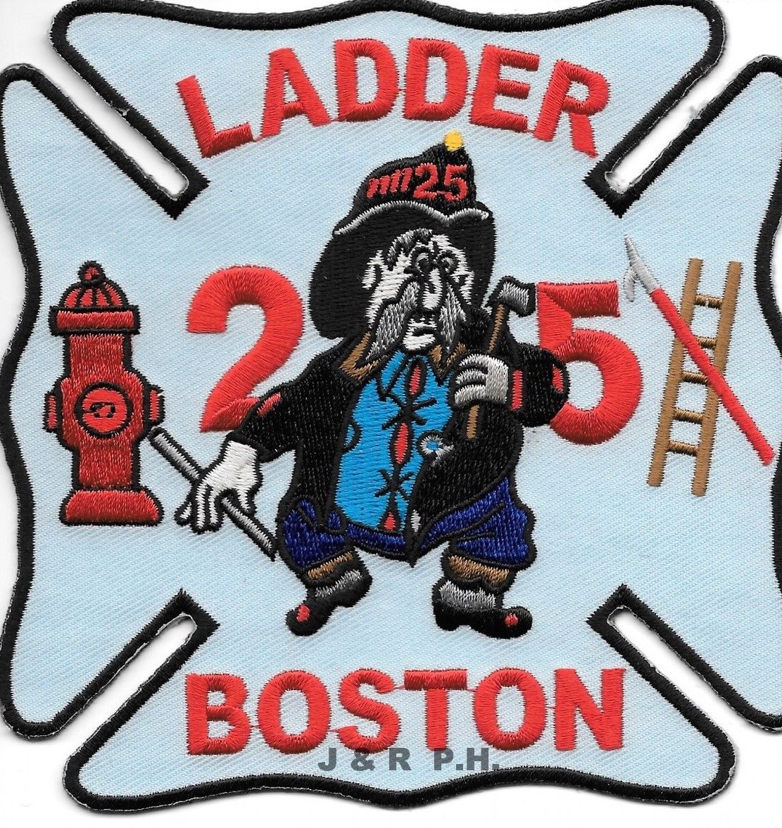 Boston Ladder - 25, MA (5" x 5" size) fire patch | eBay