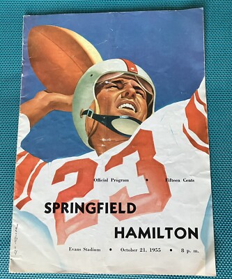 Springfield Ohio Wildcats Vs Hamilton Big Blue Football Program 1955 | eBay