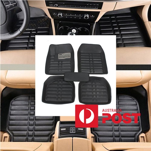 5pcs Car Floor Mats Front & Rear Liner Pads Skidproof Black For 5-Seats ...