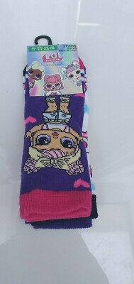 Primark LOL surprise doll warm socks pack of 3 age 2-11+ years old | eBay