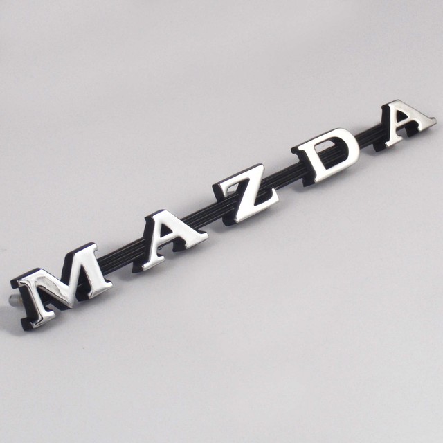 MAZDA R100 Metal Boot Badge Chrome for Rotary 1200 1300 10a Rotor Trunk ...