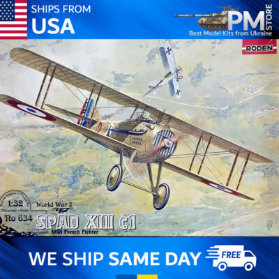 Roden 634 Spad XIIIc1 (Early) scale plastic model kit aircraft 1/32 | eBay