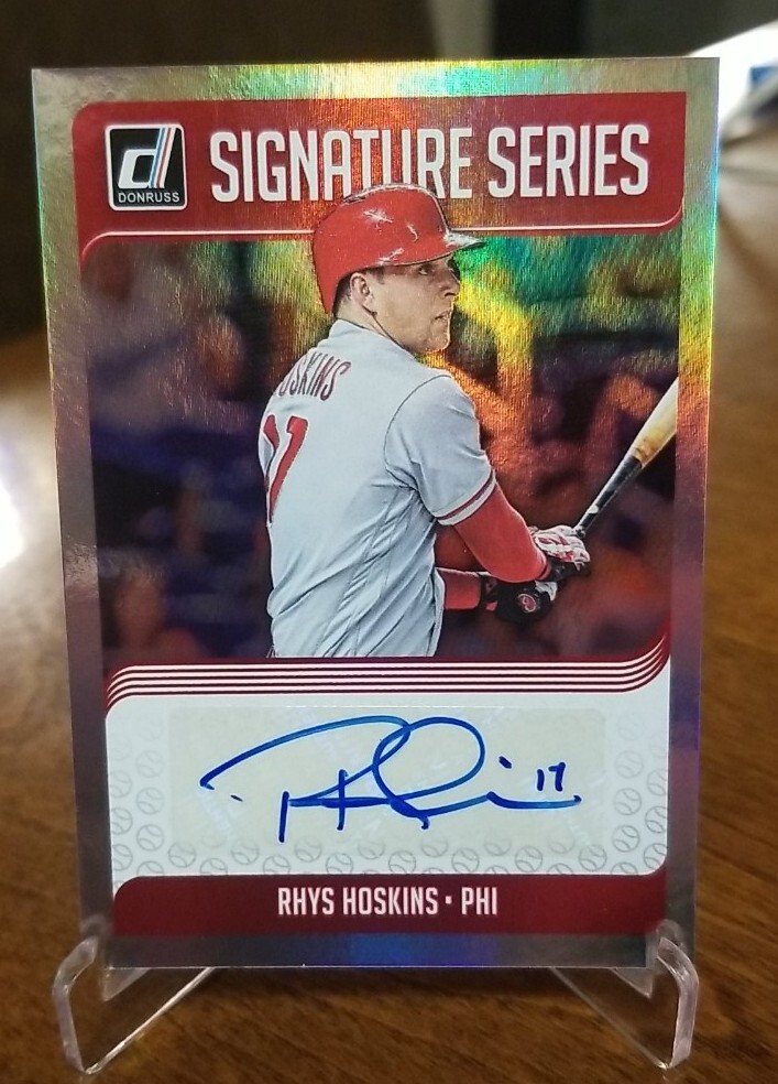 2018 Rhys Hoskins Donruss Signature Series Autograph Phillies Auto rc ...
