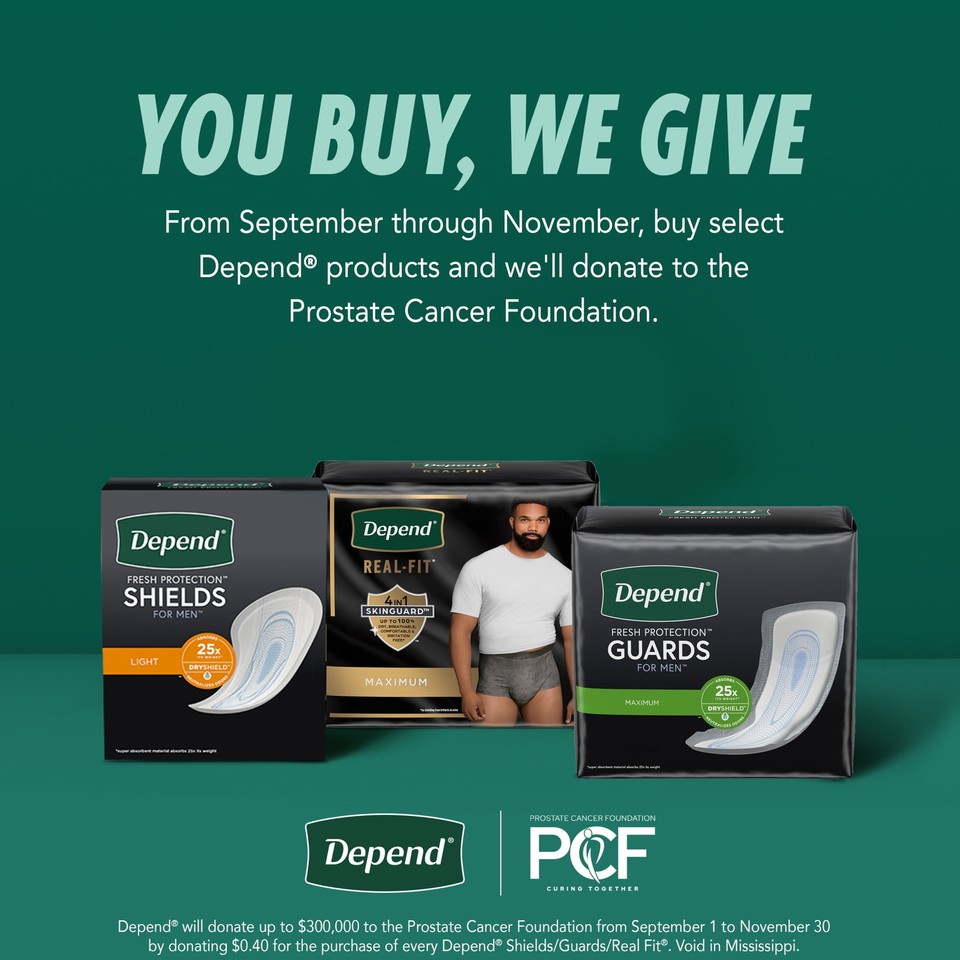 (3 pack) Depend Shield Incontinence Pads for Men Bladder Control Pads ...