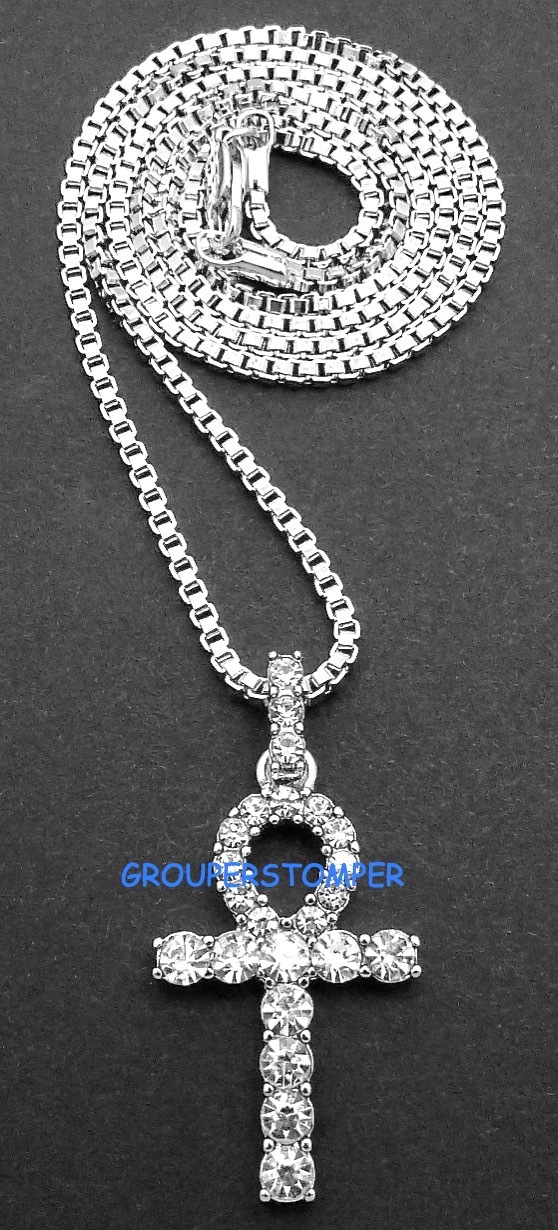 Ankh Egyptian Cross Pendant Key Necklace 24 Inch Cuban, Rope, Or Box ...