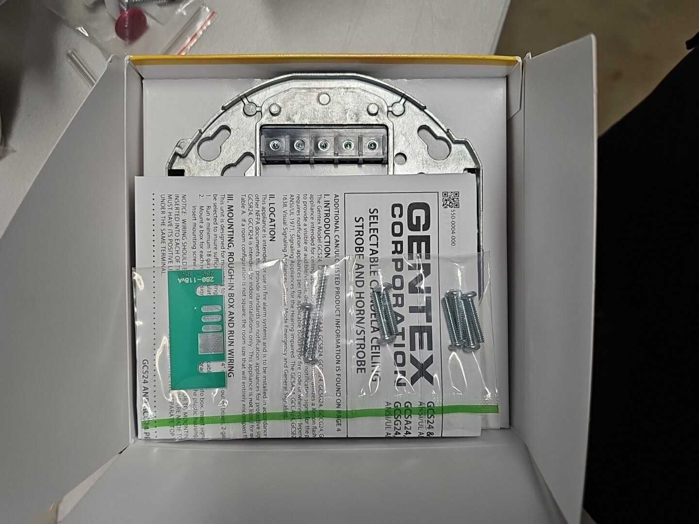 Gentex Commander4 Series Ceiling Mount Evacuation Strobe White Gcs24cw ...
