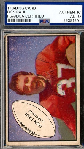 Don Paul PSA DNA Vintage Signed 1953 Bowman Autograph | eBay