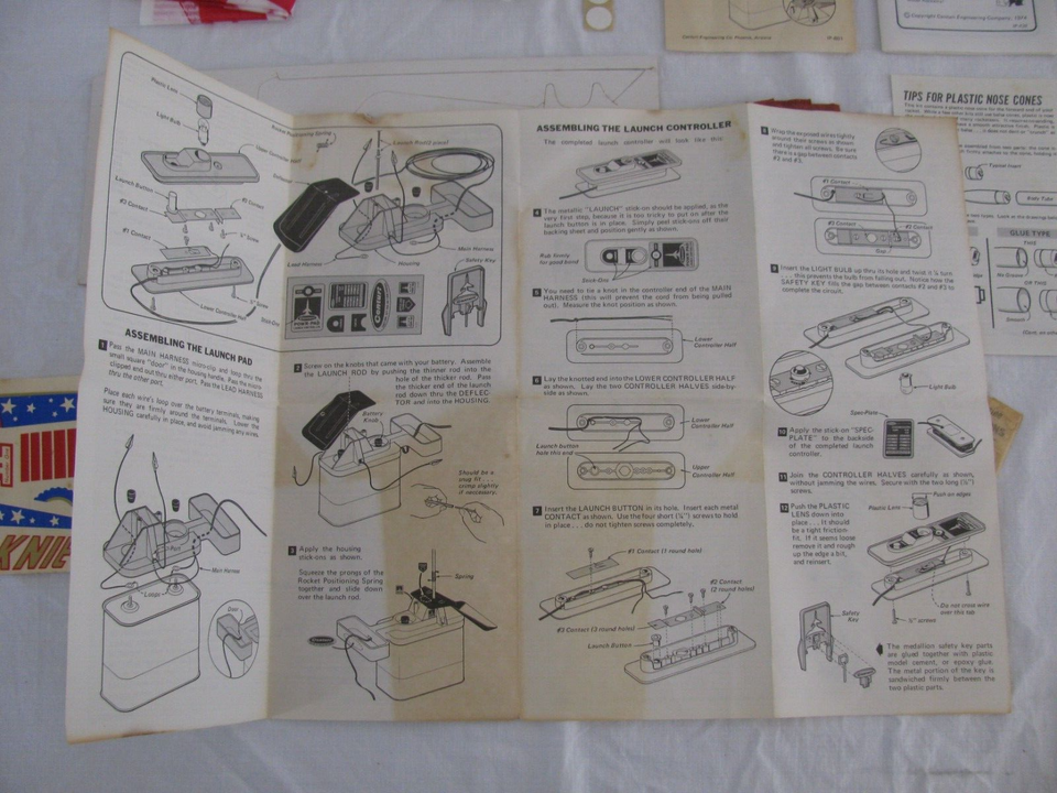 1975 Centuri Evel Knievel Sky Cycle Outfit Flying Model Rocket Starter ...