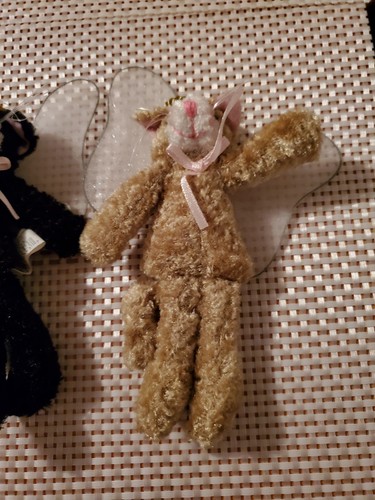 Set Of 4 5" Plush CATS WITH ANGEL WINGS White Black Orange Brown ...