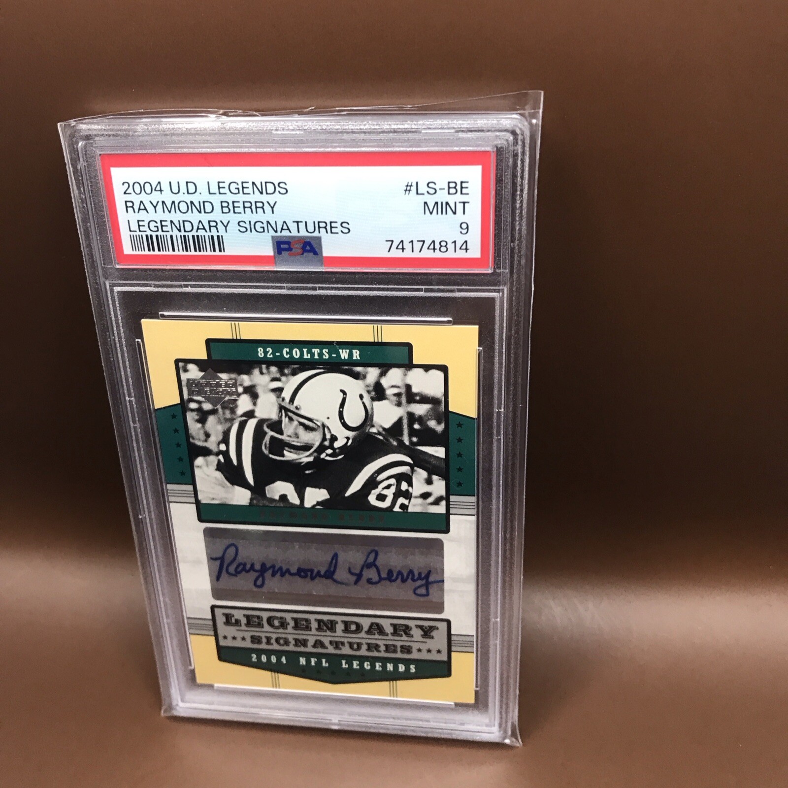 2004 UD NFL Legends Raymond Berry Legendary Auto Autograph #LS-BE PSA 9 ...
