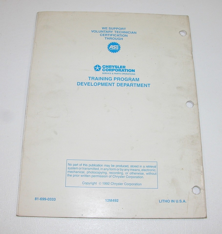 Concorde New Yorker Intrepid Vision 3.5 L Engine Factory Service Manual ...