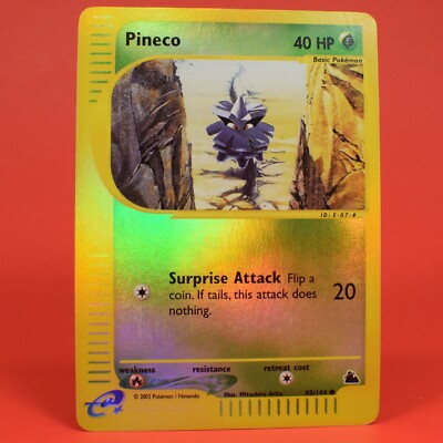 Pokemon TCG English Card eReader Skyridge Pineco Reverse Holo 85/144 | eBay