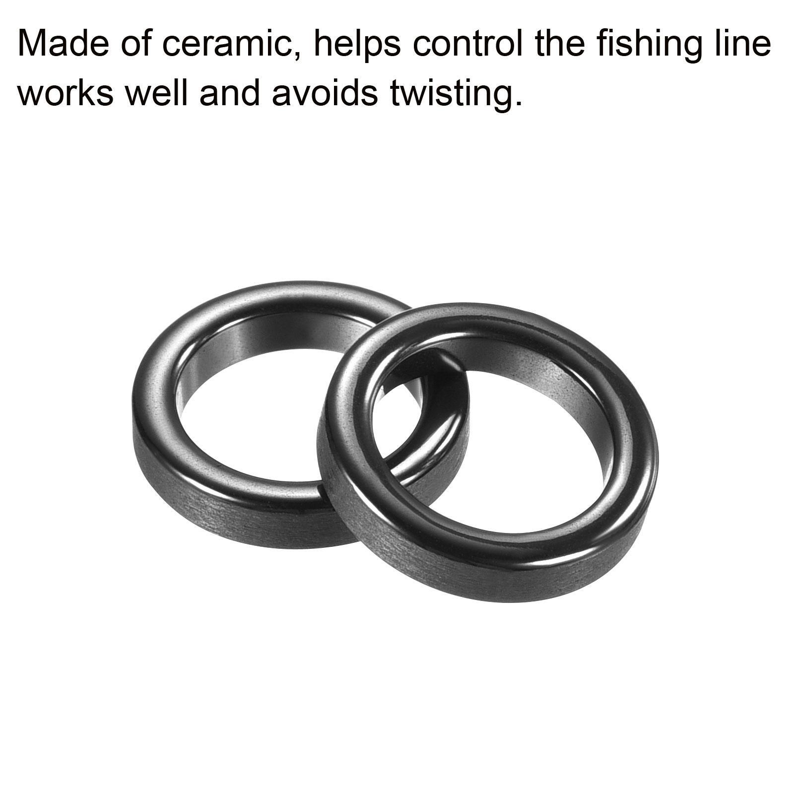 8mm Ceramic Guide Ring, 10Pcs Fishing Rod Repair Kit, Black | eBay