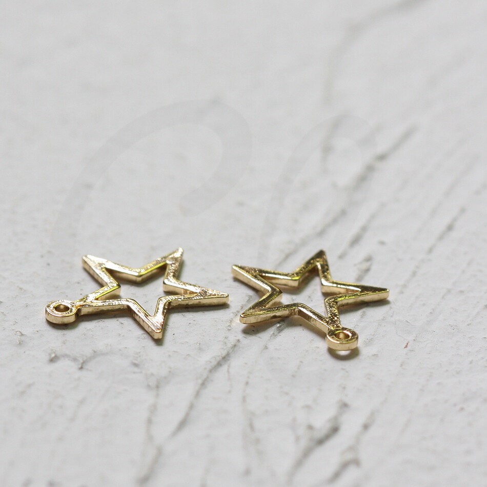 Solid Brass Star Charm - 18x17mm (CW-4181C) | eBay