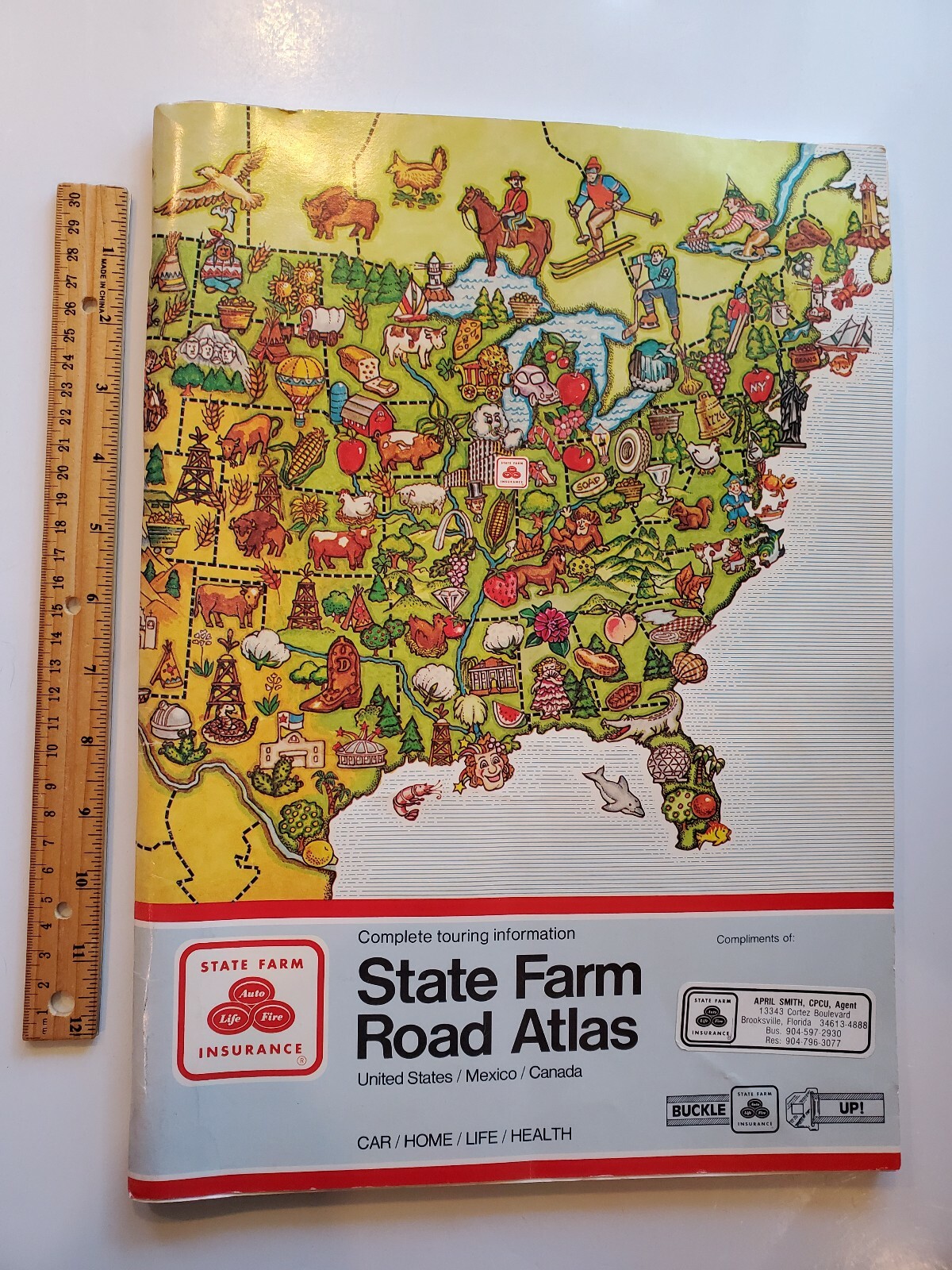 Vintage State Farm Road Atlas Map United States Canada Mexico Touring ...