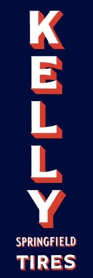 Kelly Springfield Tires Vertically Oriented NEW Sign 12 x 36" USA STEEL ...