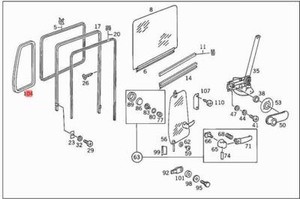 Genuine Weatherstrip Mercedes 6737200260 | eBay