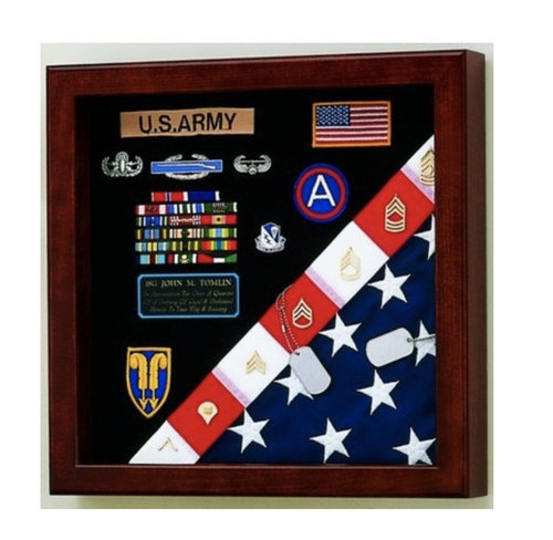 AMERICAN MADE US FLAG ARMY MEDALS DISPLAY CASE SHADOW BOX | eBay