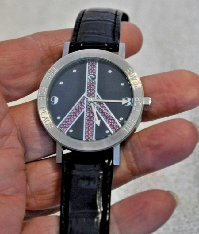 Udi Behr Love & Pride Gay LBGT Collection TIME FOR PEACE Watch PINK ...