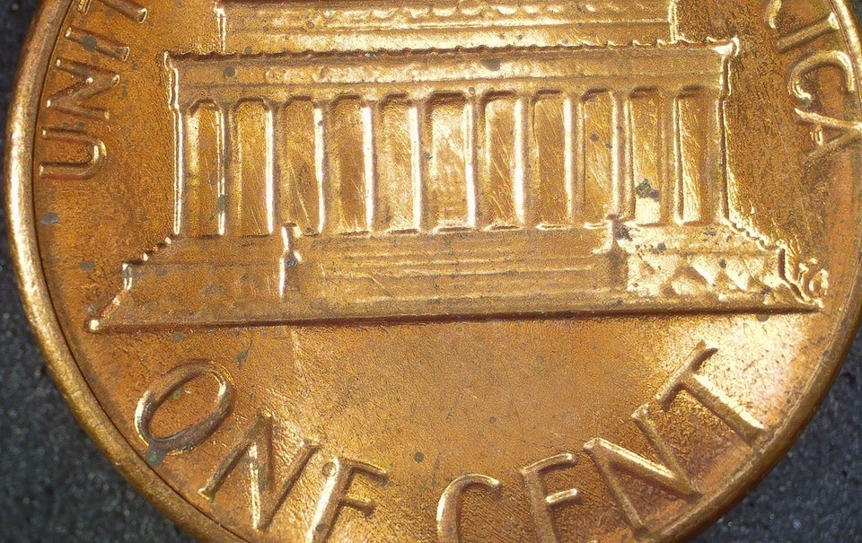 1984 Rim Cud Minor Clashing Lincoln Memorial Cent US Error Coin | eBay