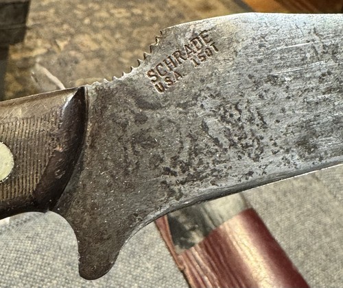 Vintage Old Timer Schrade 150T Fixed Blade Hunting Knife With Handmade ...