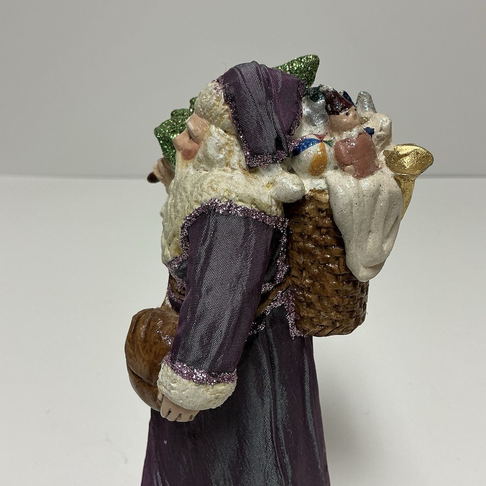 Katherine's Collection Santa Claus Purple Figure w/Bag Father Christmas ...