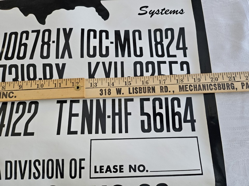 20X21 1988 FRONTIER PRESTON TRUCKING Heavy TRUCK PLACARD STICKER 3M ...