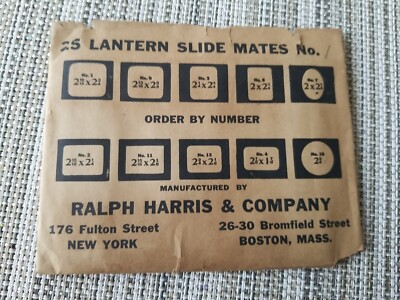 1921 - 25 Ralph Harris Magic Lantern #1 Slide Mates in Orig Pkg ...