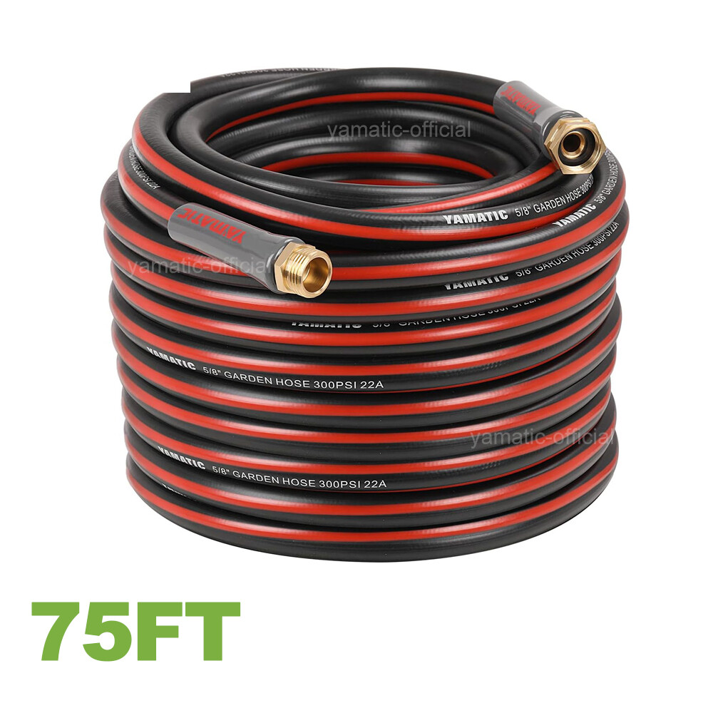 YAMATIC 5.8" 300 psi Heavy Duty Garden Hose 3/5/25/50/75/100 ft Water Hose | eBay