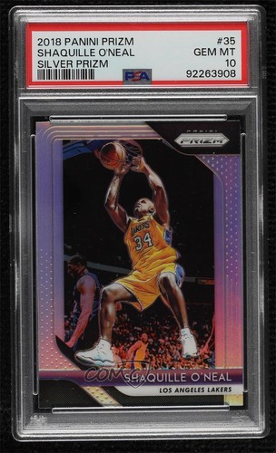 2018-19 Panini Prizm Silver Prizm Shaquille O'Neal #35 PSA 10 GEM MINT ...