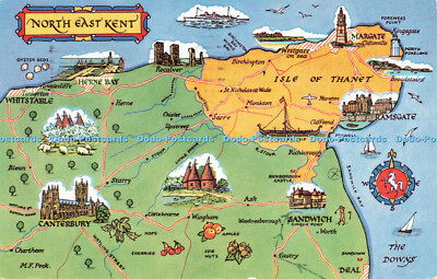R680419 North East Kent. Map. J. Salmon Ltd. M. F. Peck. 1970 | eBay UK