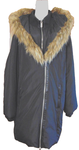 ROAMANS POLYESTER Double-Layer Puffer Coat RAIN/WIND RESIST PARKA FAUX ...