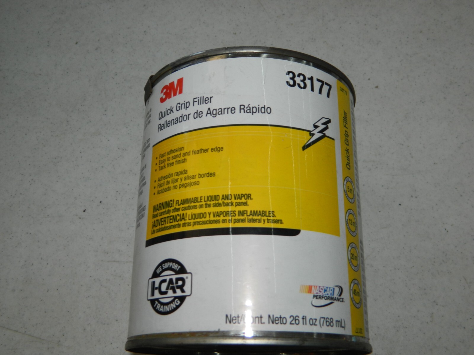 (1) 3M 33177 QUICK GRIP FILLER 26 OZ FAST ADHESION TACK FREE EASY TO ...