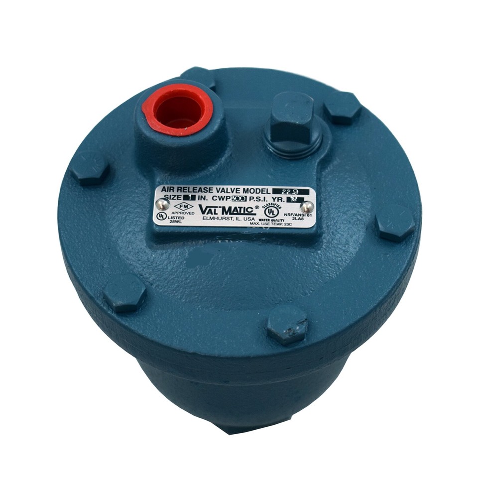 Val-matic 1" Water Air Release Valve Model 22.9 - 300 PSI Pressure | eBay