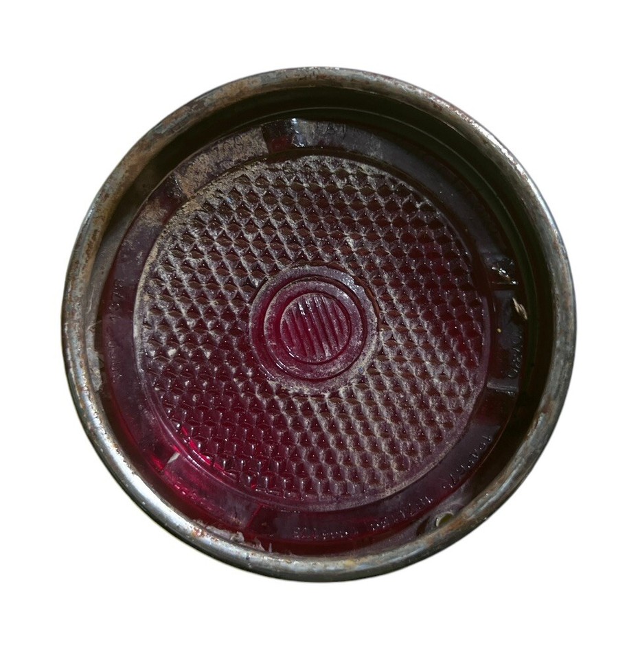 1946-1950 Willys Jeep Wagon GLASS Tail Light Lens Stimsonite AND Plate ...