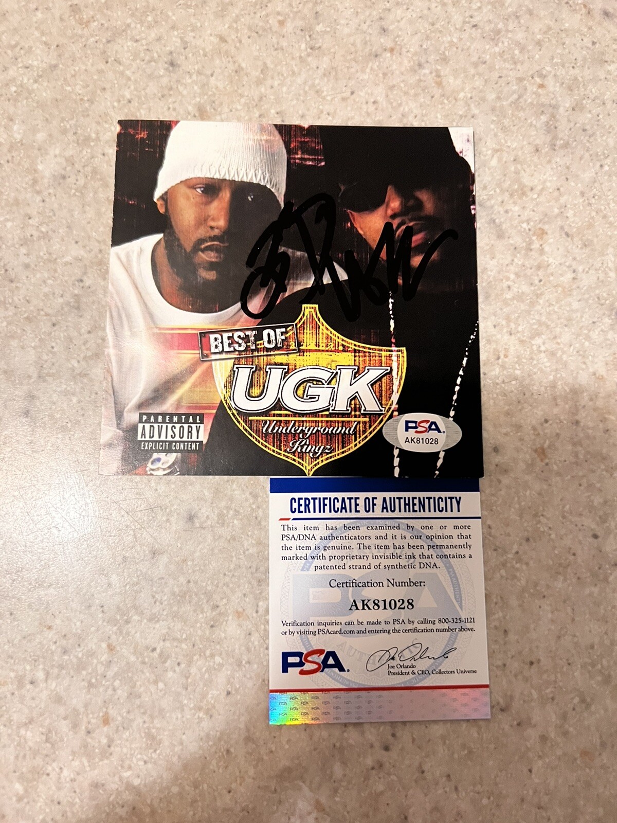 BUN B Best Of UGK Signed CD Booklet PSA/DNA COA Autograph Hip Hop Rap ...