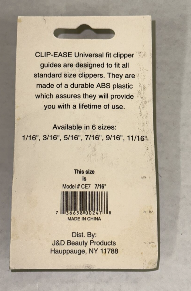 Luxor Clip Ease Universal Hair Clipper Guide Size 7/16” Model CE7 New ...