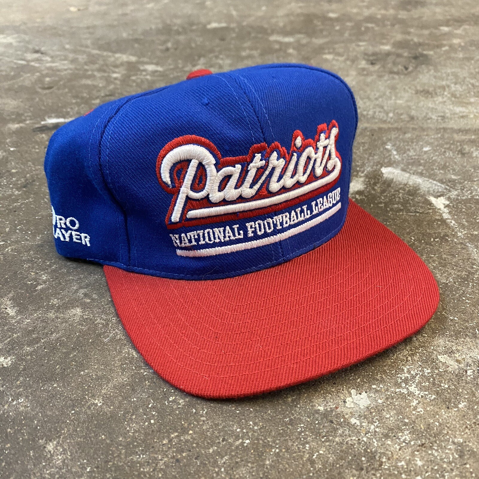 Vintage New England Patriots Pro Player NFL Experience Script Snap Back ...