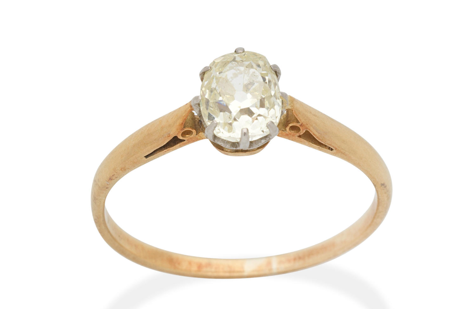 Antique 17k Old Cushion Cut Diamond ring | eBay