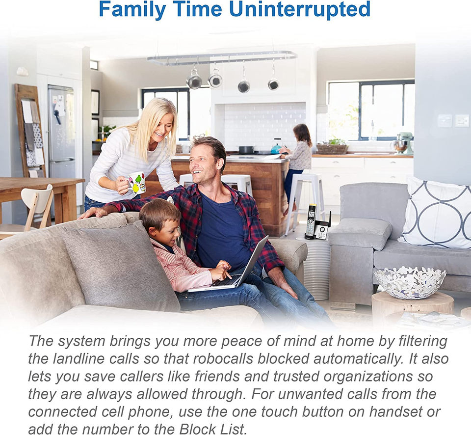 VTech IS8121-3 3 Handset Expandable Cordless Phone with Super Long ...