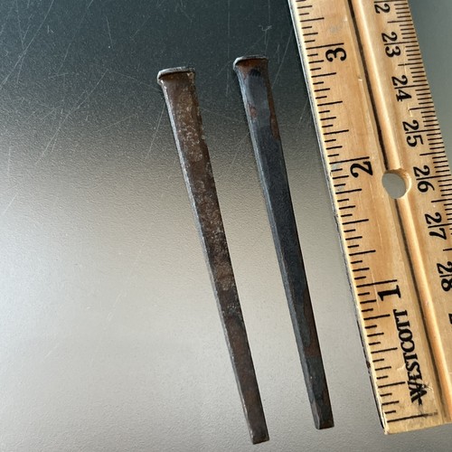 Two 3" - 10d Cut Flooring Nails - Antique Historic Reproduction Nails ...