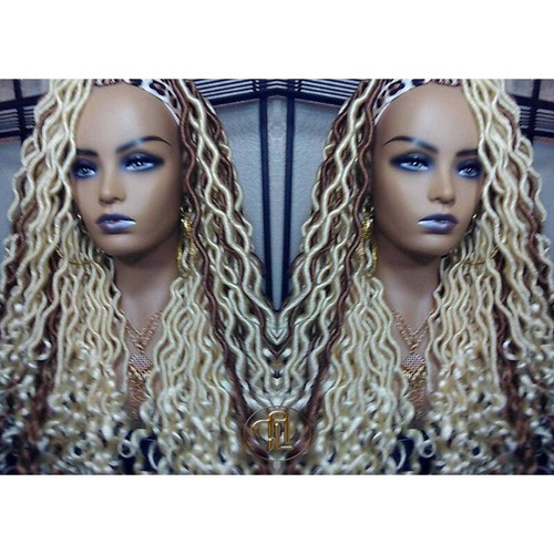 Headband Wig Blonde Braid Wig 613 27 Goddess Faux Loc Gypsy Bohemian ...